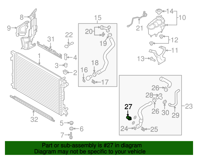 2011-2023 Audi Coolant Temp Sensor 079-919-523-J | Audi USA Parts