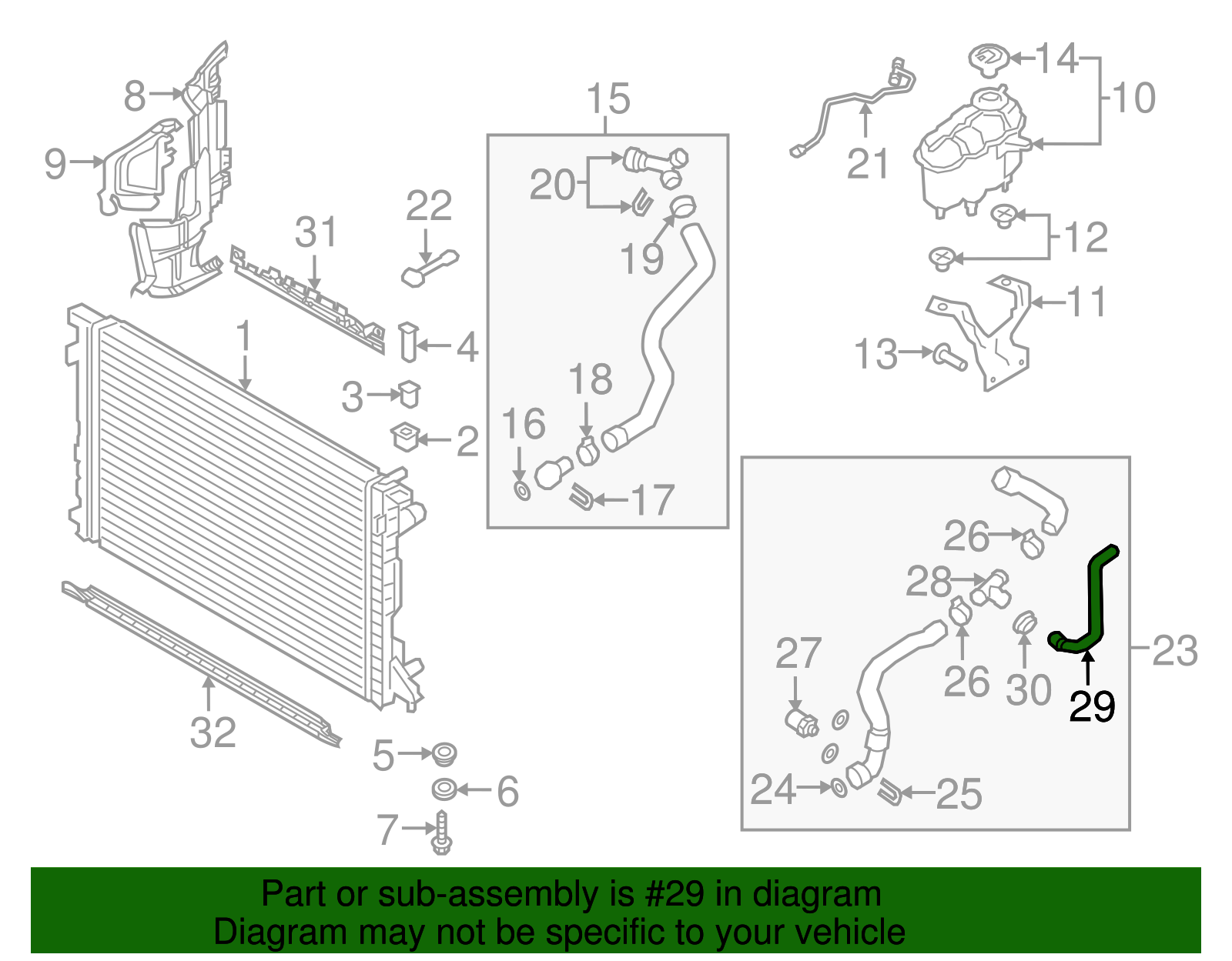 2017-2020 Audi Engine Coolant Hose 8W0-819-375-AE | Retail Performance ...
