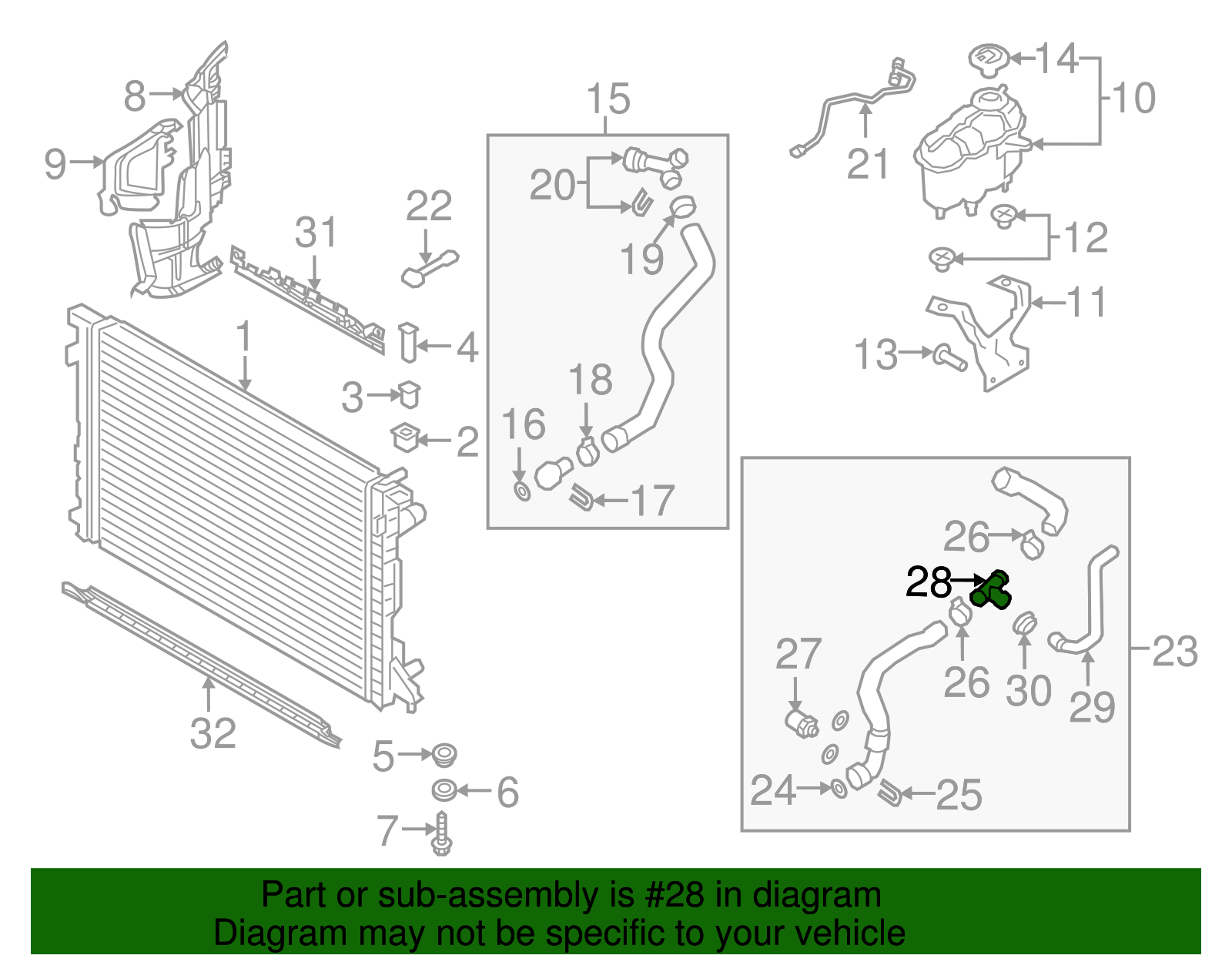 2004-2024 Audi Radiator Coolant Hose Adapter 7M3-122-291 | OEM Parts Online
