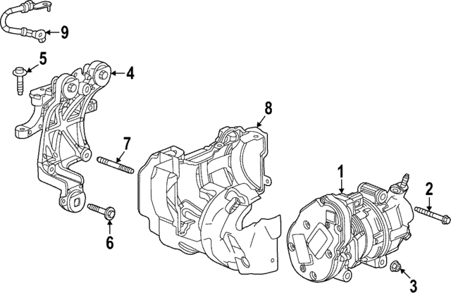 2022-2024 GMC Compressor Bracket 85537280 GM | GMPartsDirect.com