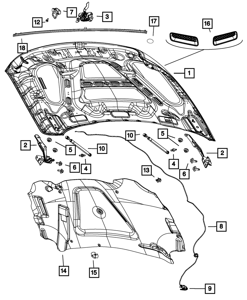 68158627ab - Hood Seal 2012-2024 Ram | AutoNation Parts