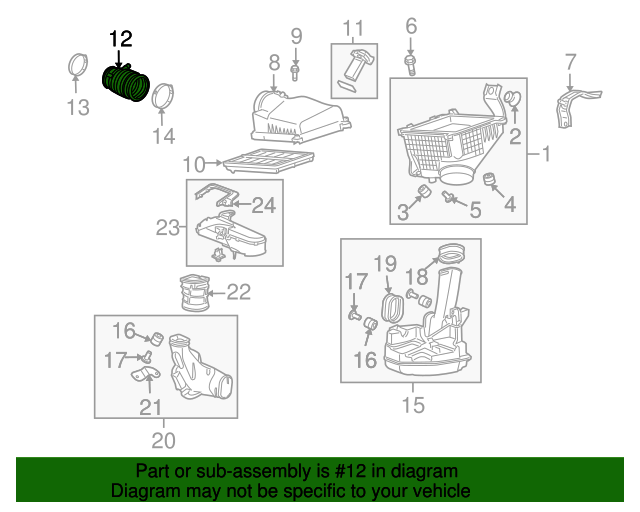 17228-R53-A00 - Air Tube 2013-2015 Honda Crosstour | Honda Parts Online