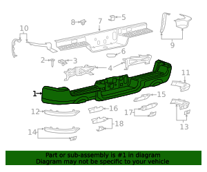 68404443AB - Step Bumper Assembly - 2019 2020 Ram 1500 | Mopar Parts Canada