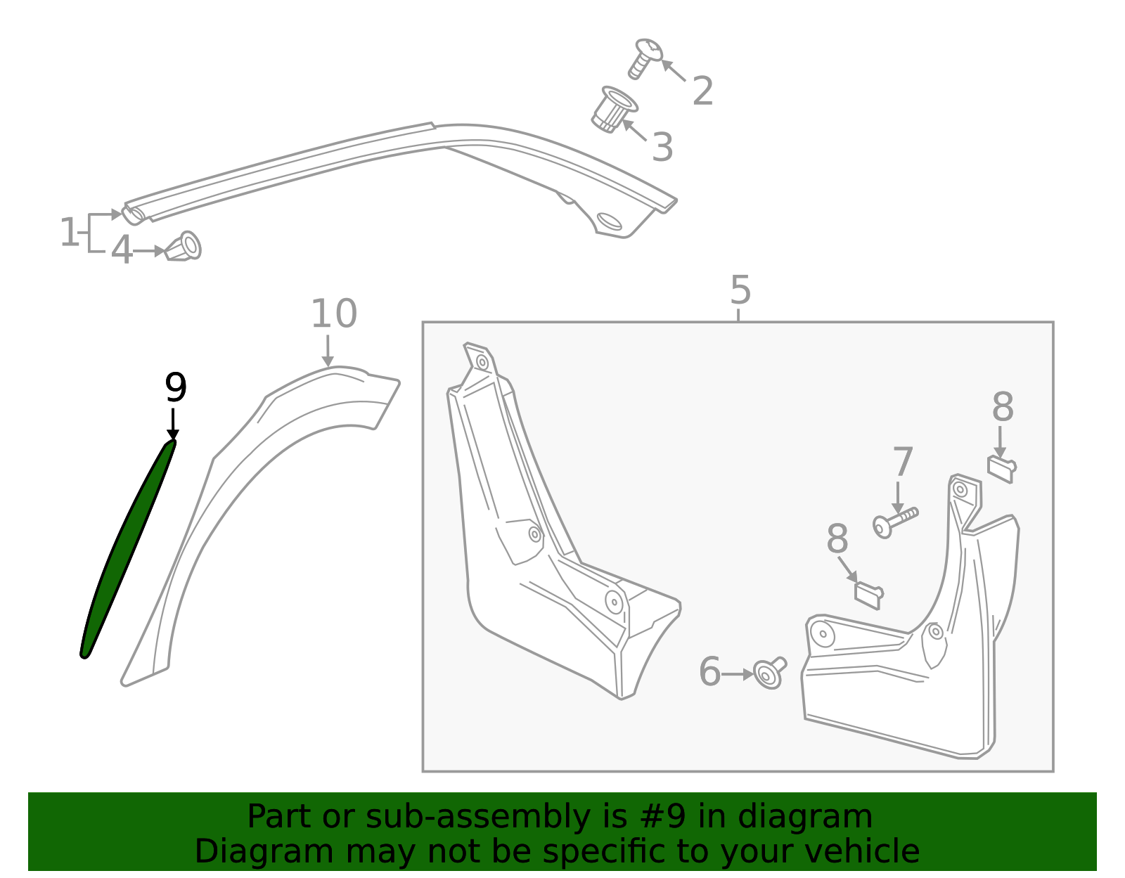2018-2020 Buick Regal TourX Rear Side Door Lower Molding 13498554 | OEM ...