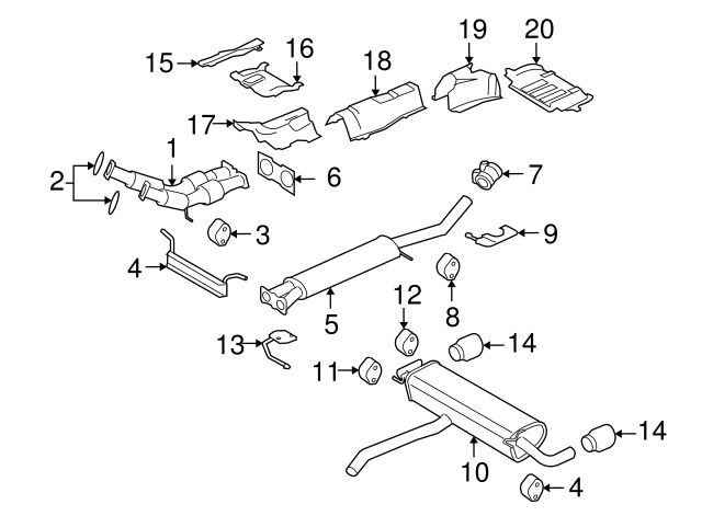 Genuine OEM Intermediate Pipe Part# LR041950 Fits 2008-2012 Land Rover ...