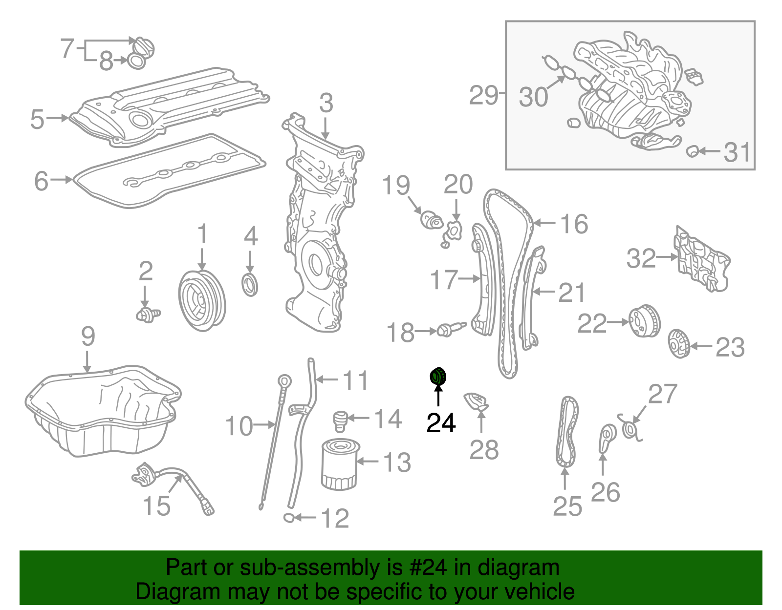 2001-2015 Toyota Crankshaft Gear 13521-0H010 | OEM Parts Online