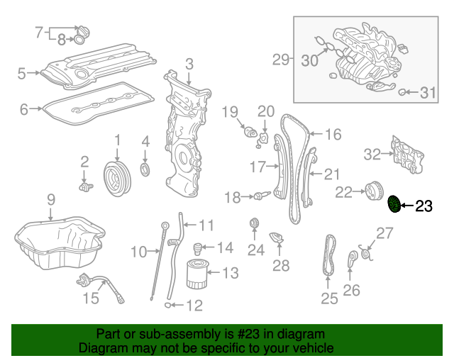13523-0D010 - Camshaft Gear - 1998-2020 Toyota | Lithia Toyota Parts