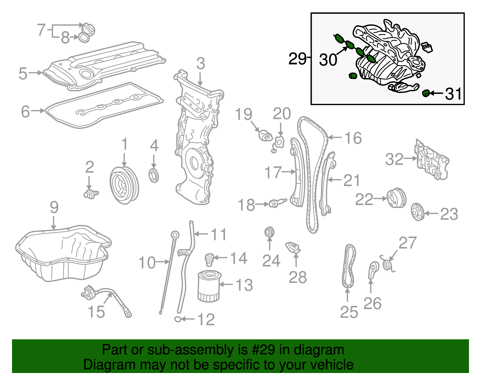 2002-2006 Toyota Intake Manifold 17120-0H010 | Toyota Parts Center