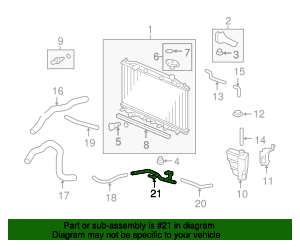 2008-2012 Honda Cooler Pipe 25210-R70-000 | OEM Parts Online