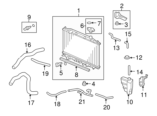 2008-2012 Honda Accord Radiator Assembly 19010-R72-A02 | Honda Factory ...
