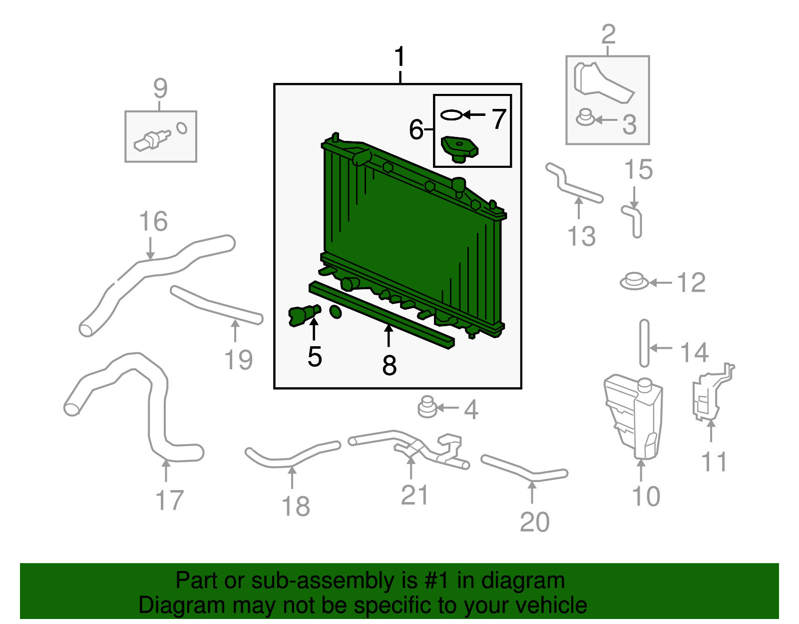 19010-R72-A02 - 2008-2012 Honda Accord - Radiator (Denso) | Genuine ...