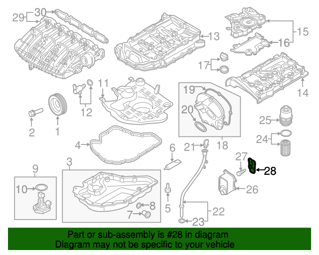Oil Cooler Gasket 06L-117-070 | vwpartscente