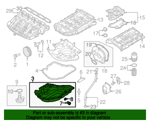 2018-2022 Volkswagen Lower Oil Pan 06K-103-600-AA | QuirkParts
