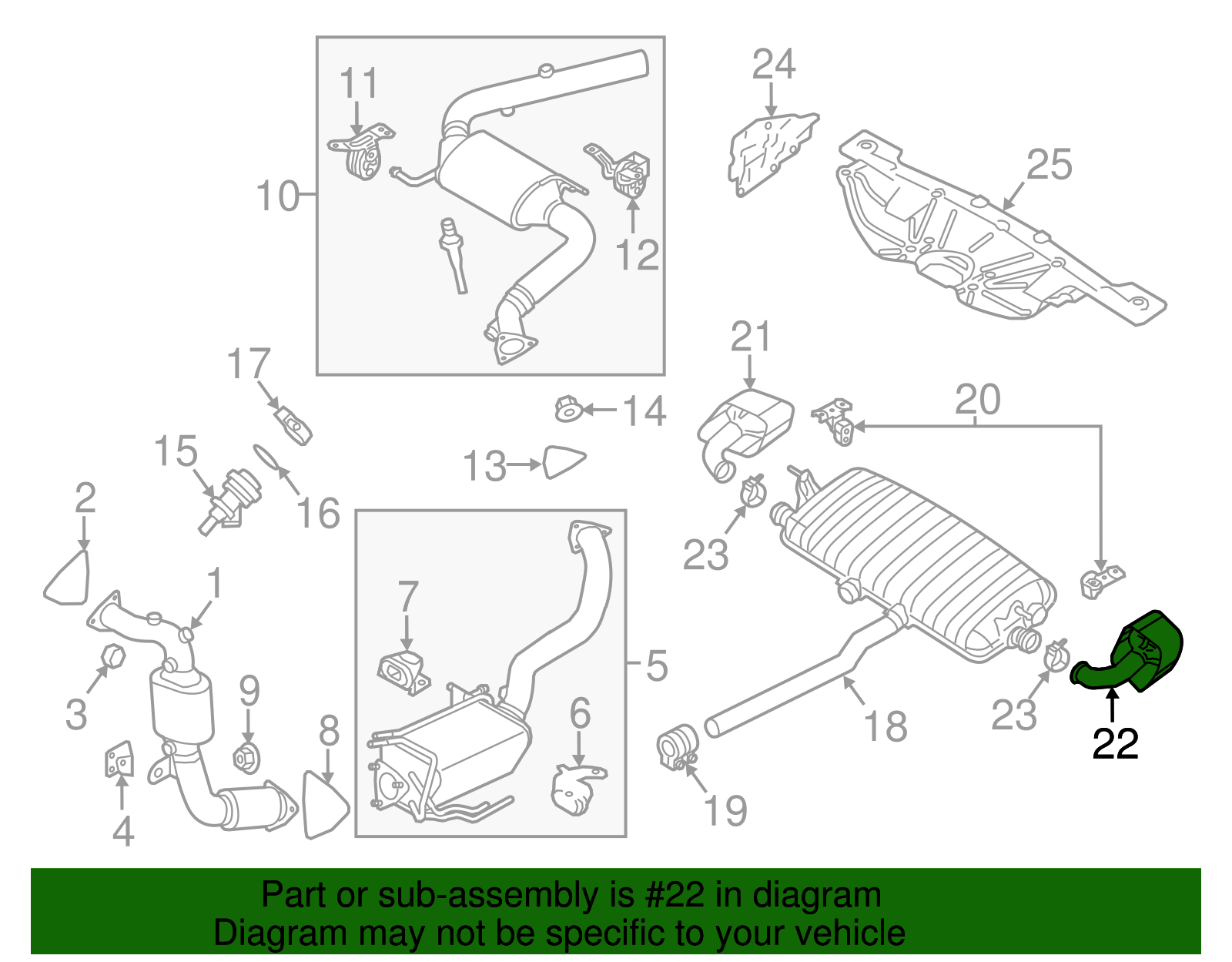 2015-2018 Porsche Cayenne Tail Pipe 958-111-251-11 | Sunset Porsche Parts
