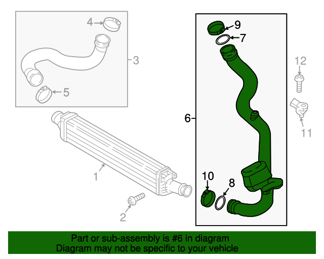 2017-2023 Audi Inter-Cooler Hose 8W0-145-673-AL | Audi USA Parts