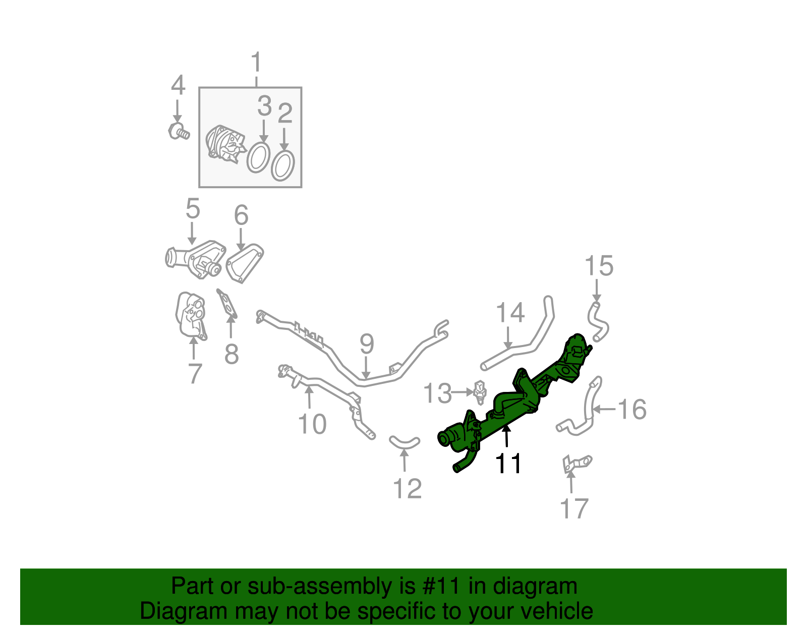 2004-2009 Nissan Water Outlet 11060-7Y002 | Bill Kay Nissan Parts