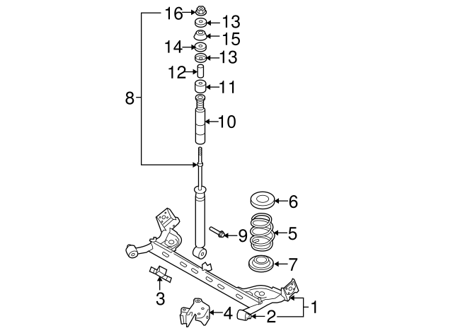 2007-2014 Nissan Lower Bushing 56217-AX000 | TascaParts.com