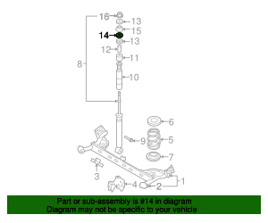 2007-2014 Nissan Lower Bushing 56217-AX000 | TascaParts.com