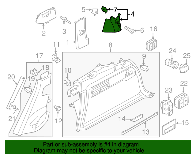 7P6-867-246-W0T - Rear Trim 2011-2017 Volkswagen Touareg | Volkswagen ...