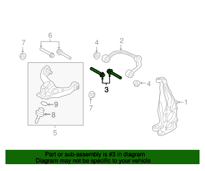 2004-2023 Ford Upper Control Arm Bolt W500569-S439 | TascaParts.com