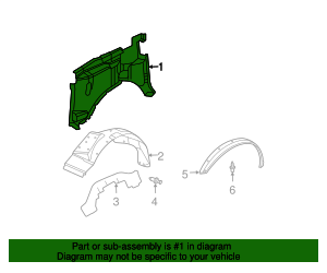 2003-2023 GM Front Passenger Side Inner Fender 19416594 GM ...