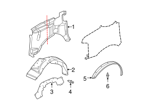 2003-2023 GM Front Passenger Side Inner Fender 19416594 | GM Parts Center