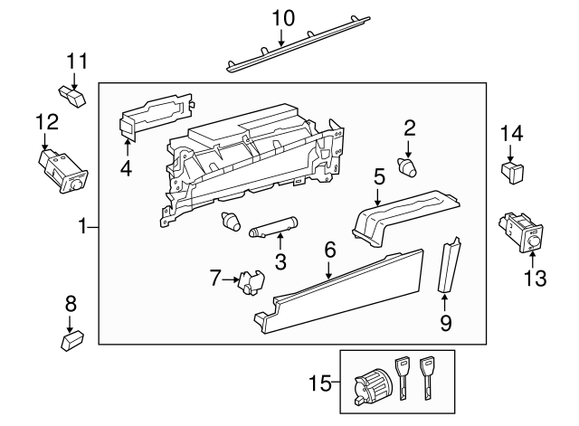 55567-33040 - Glove Box Assembly Retainer - 2013-2018 Lexus | My L Parts