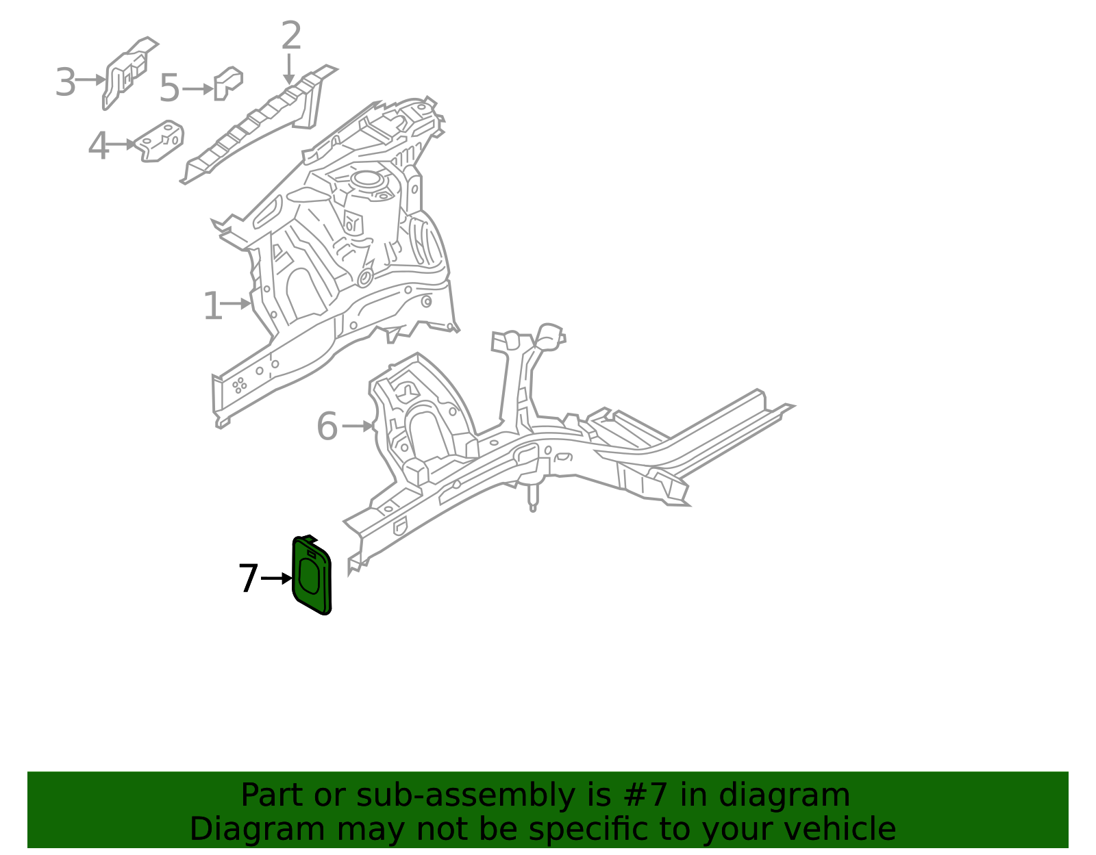 64625-J9000 - Frame Rail End 2018-2023 Hyundai | AutoNation Parts
