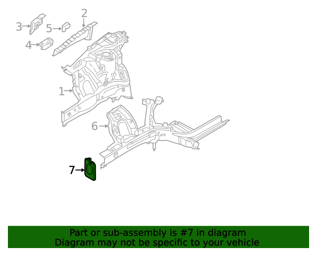 64615-J9000 - Frame Rail End 2018-2023 Hyundai | AutoNationParts.com