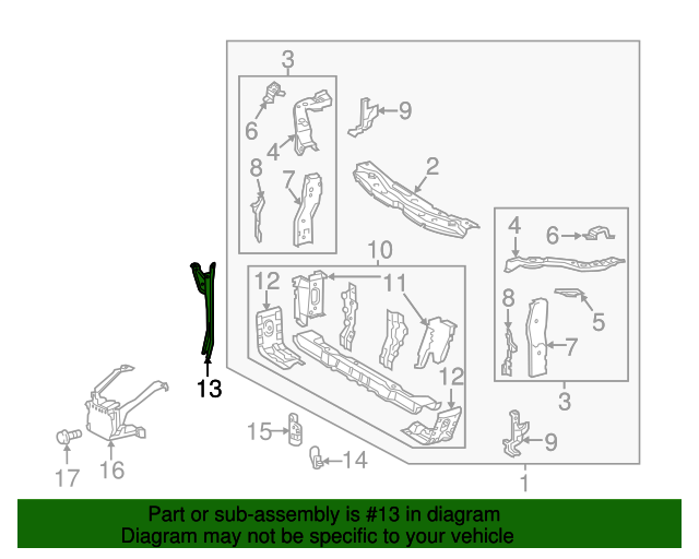 2013-2015 Lexus Latch Support 53208-33060 | OEM Parts Online