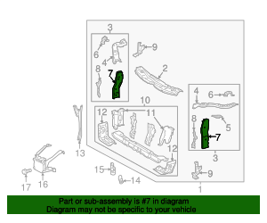 2013-2018 Lexus Side Brace 51465-33060 | OEM Parts Online