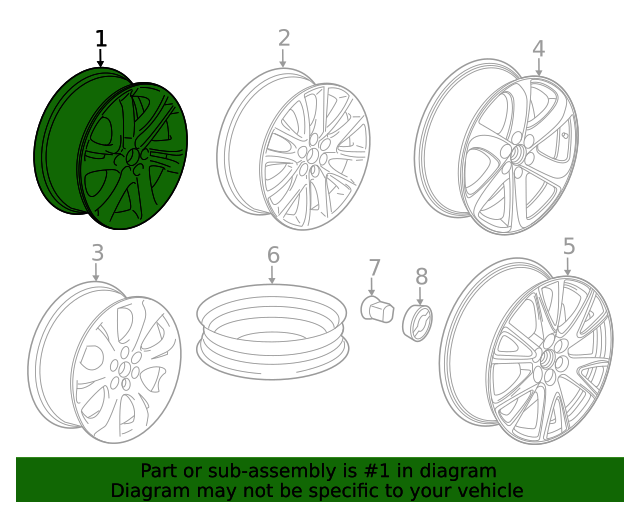 2022-2024 Buick Enclave F Wheel 84309878 | QuirkParts