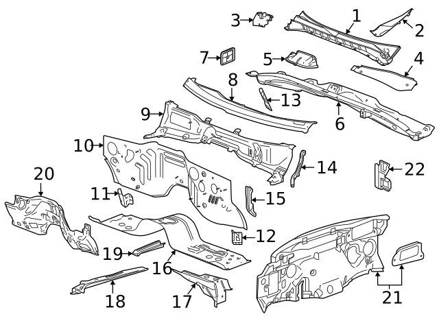 85539453 - Driver Side Air Inlet Grille Panel Extension 2019-2023 GMC ...