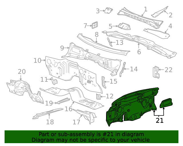 84255528 - Dash Panel Inner Insulator Insulator 2023-2024 GMC Sierra ...