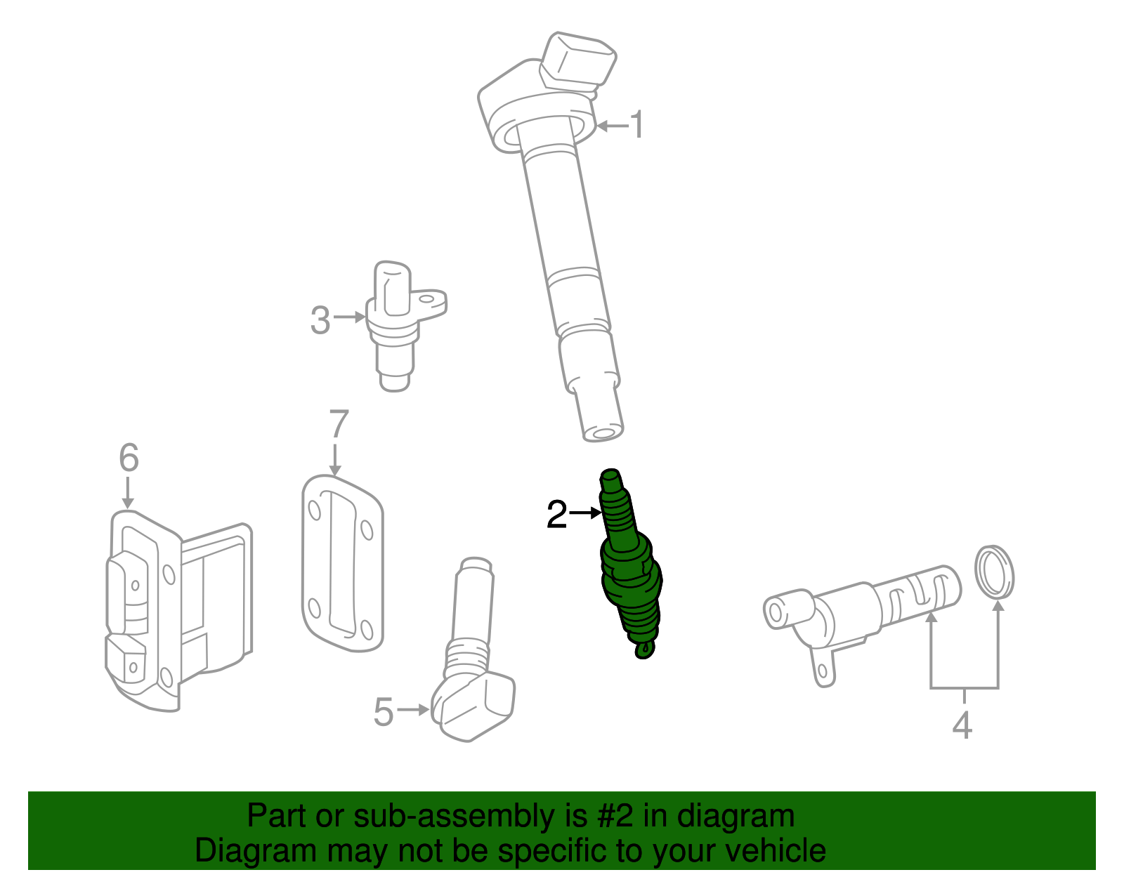 Genuine Toyota Spark Plug part# 90919-01191 for 2005-2022 Toyota ...