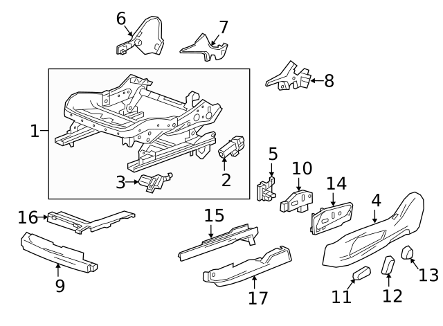 84762029 - Maple Sugar Front Driver Side Seat Adjuster Switch Bezel ...