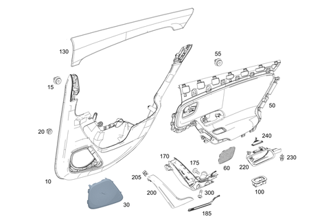Door Paneling for 2021 Mercedes-Benz CLA 45 AMG® | Mercedes-Benz USA Parts