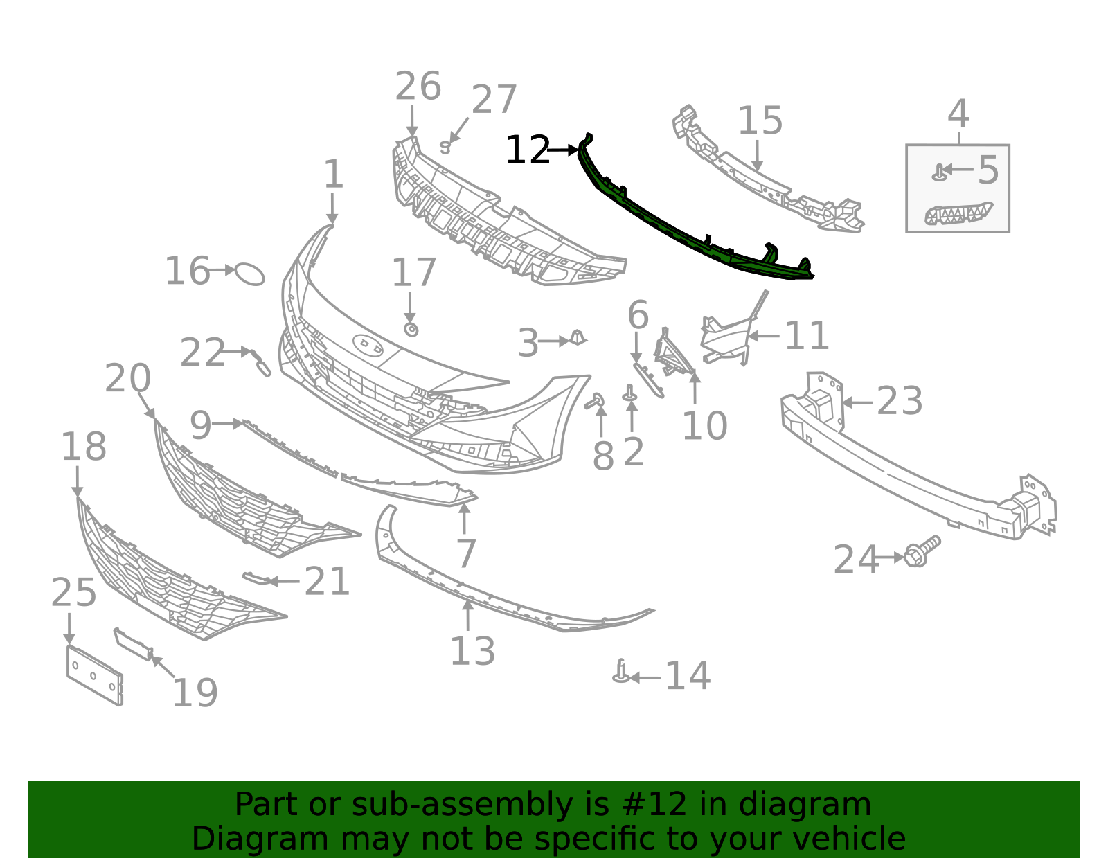 2021-2023 Hyundai Elantra Bumper Grille 86531-AA000 | OEM Parts Online