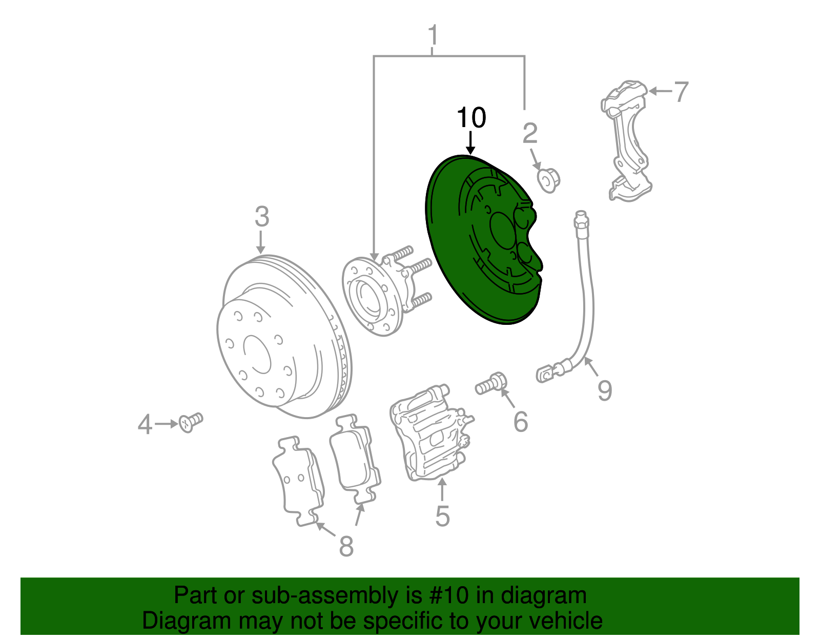 Genuine Backing Plate for 2003-2011 Saab 9-3 | Part# 13168751 | Over 30 ...