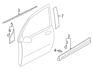5727A383 - Belt Molding - 2018-2023 Mitsubishi Eclipse Cross | Lasco ...
