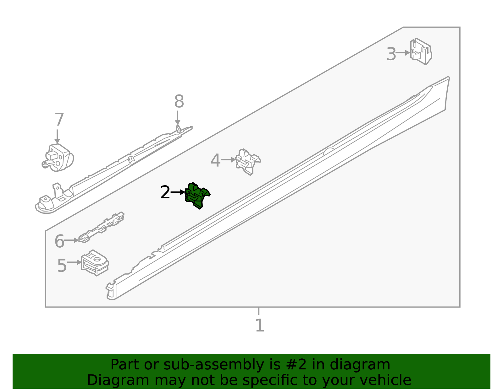 51127488355 - 2019-2024 BMW Rocker Molding Clip (51-12-7-488-355) | BMW ...