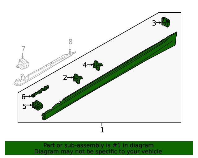 51778493949 - 2019-2021 BMW Rocker Molding (51-77-8-493-949) | BMW of ...