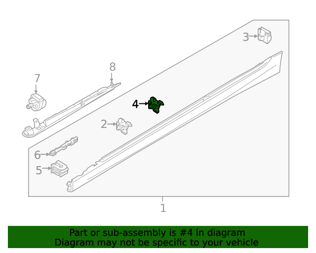 51127488348 - 2019-2023 BMW Rocker Molding Clip (51-12-7-488-348) | BMW ...