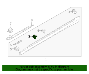 Genuine BMW 51-12-7-488-355 | Rocker Molding Clip | FREE Shipping on ...