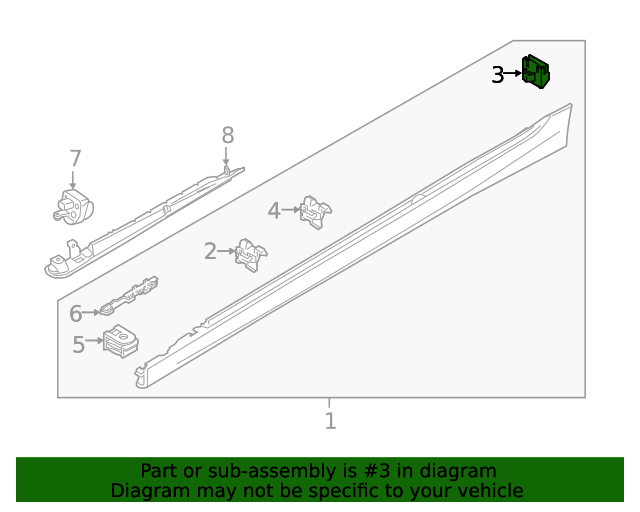 51127488356 - 2019-2024 BMW Rocker Molding Clip (51-12-7-488-356) | BMW ...