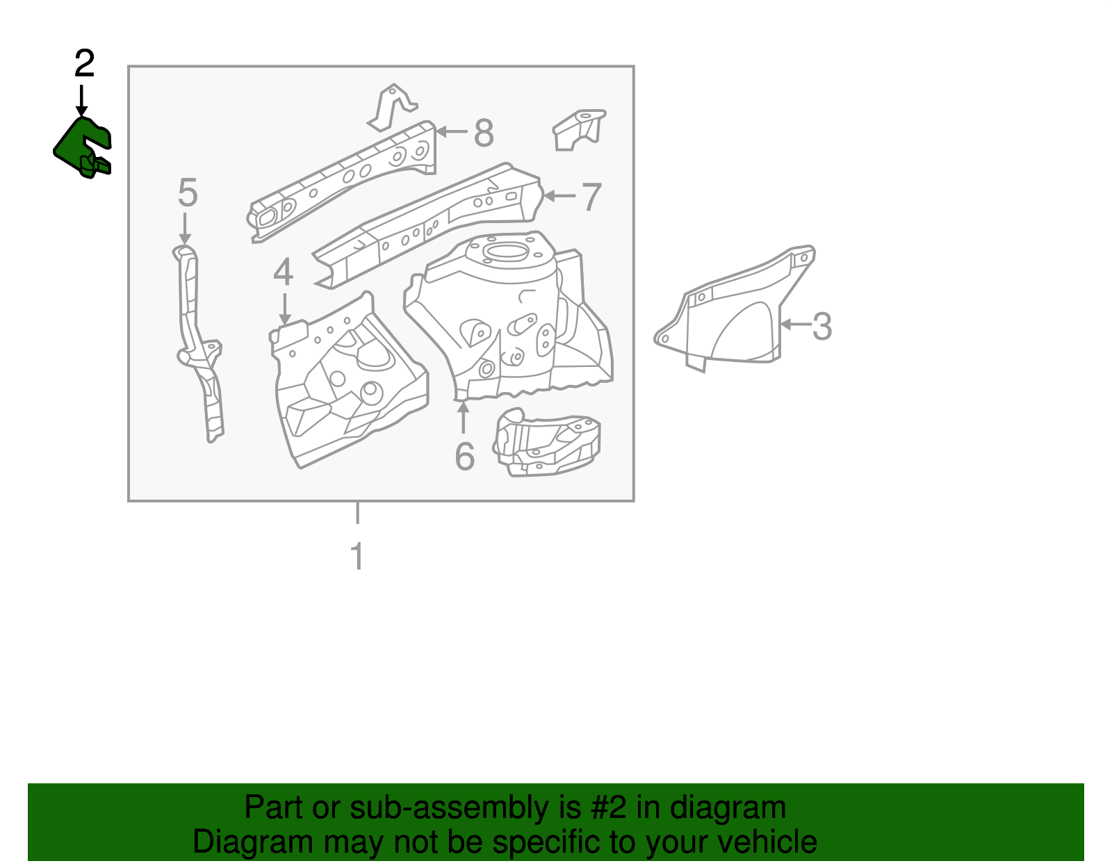 2012-2014 Toyota Camry Apron Assembly Plate 53747-06010 | Toyota Parts ...