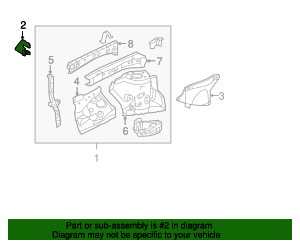 2012-2014 Toyota Camry Apron Assembly Plate 53747-06010 | Toyota Parts