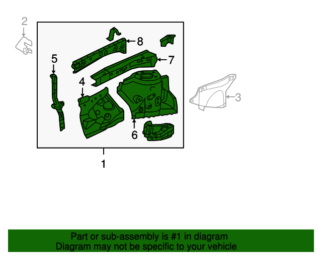 2012-2014 Toyota Camry Apron Assembly 53702-06150 | OEM Parts Online