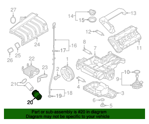 2005-2016 Audi A8 Quattro Oil Filter Housing 07C-115-433-J | Audi USA Parts