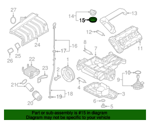 07P-133-287 - Filler Cap Seal 2012-2016 Audi A8 Quattro | AutoNation Parts